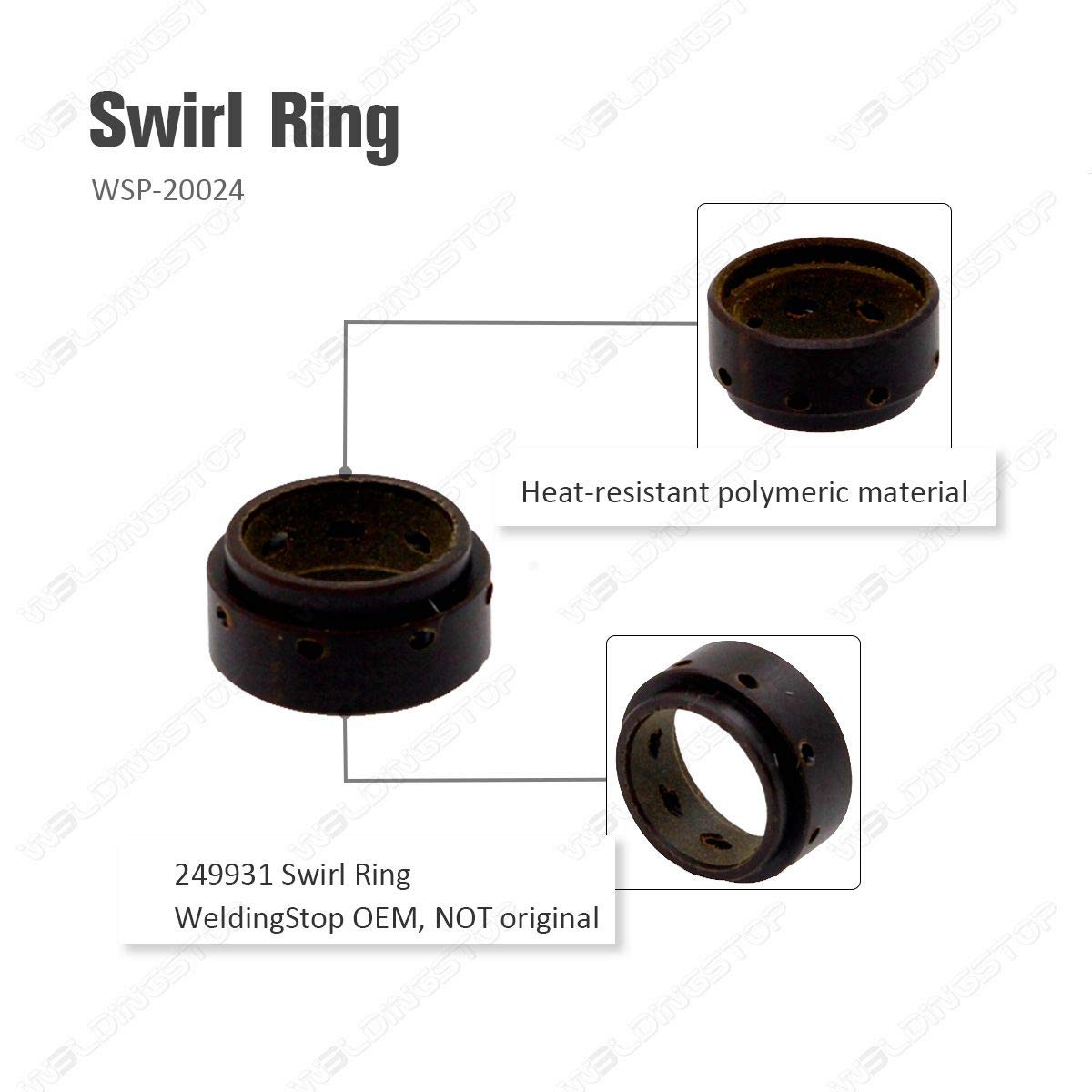 PK/45 XT40 Torch Electrode Tip/Nozzle Swirl Ring fit Miller Plasma Consumables Kit 249926 249927 249928 249931