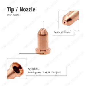 PK/45 XT40 Torch Electrode Tip/Nozzle Swirl Ring fit Miller Plasma Consumables Kit 249926 249927 249928 249931