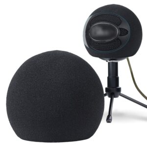 foam windscreen for blue snowball - pop filter mic cover made from quality sponge material that filters unwanted recording and background noises, professional windscreen for blue snowball ice mic