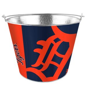 boelter brands mlb detroit tigers bucket 5 quart hype design, team colors, one size