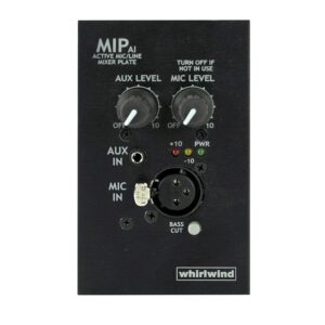 whirlwind mipai 1 gang media input active wall plate without power supply, black