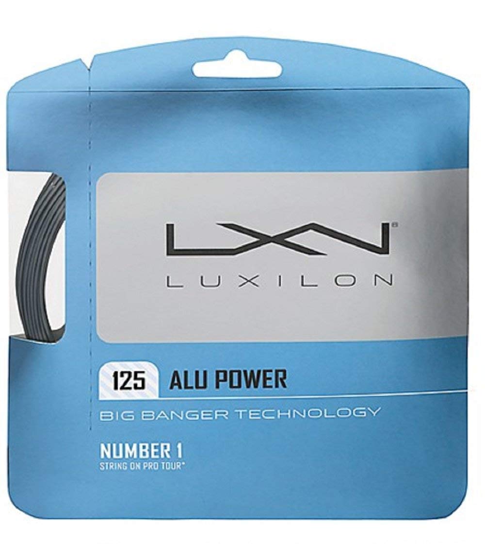 Luxilon Big Banger ALU Power 16 Gauge - 125 Polyester (Poly) Tennis Racquet String 2-Pack (2 Sets Per Order) - Best for Spin and Durability