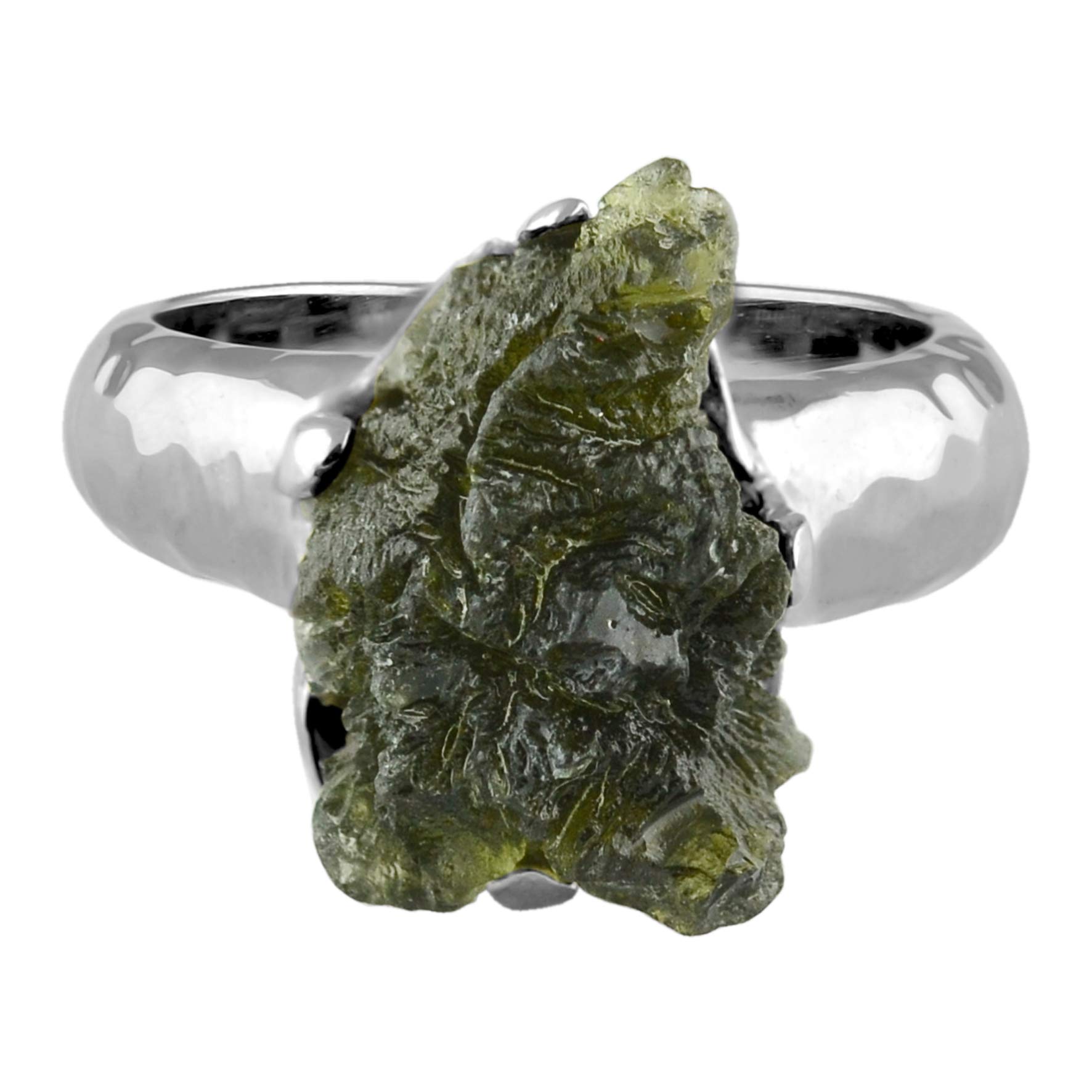 Starborn Sterling Silver Genuine Moldavite Ring (7)