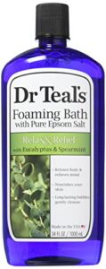 dr teal's foaming bath (epsom salt), eucalyptus spearmint, 34 fluid ounce (packaging may vary)