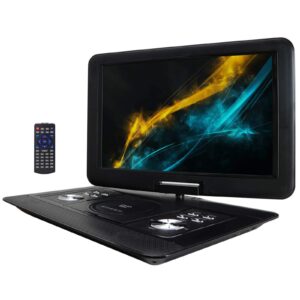 trexonic 15.4" portable dvd player with tft-lcd screen and usb/sd/av inputs