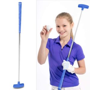 VGEBY Mini Putter, Portable Rubber 31inch Two-Way Putter for Kids Left and Right Hand(Blue)