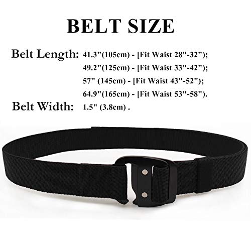 WYuZe Mens Tactical Belt Military Elastic Stretch Duty Riggers Belt Metal Buckle