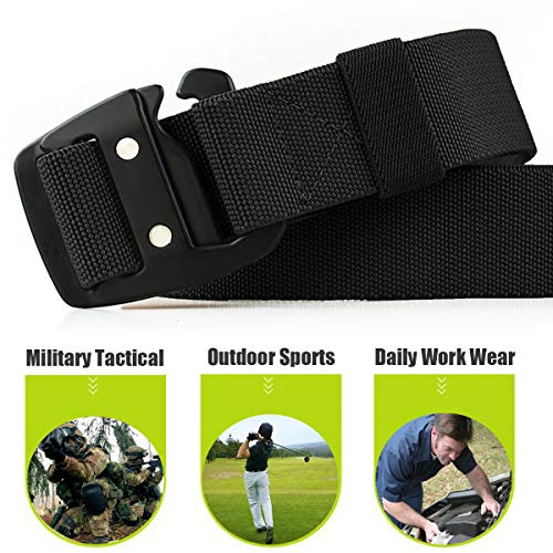 WYuZe Mens Tactical Belt Military Elastic Stretch Duty Riggers Belt Metal Buckle