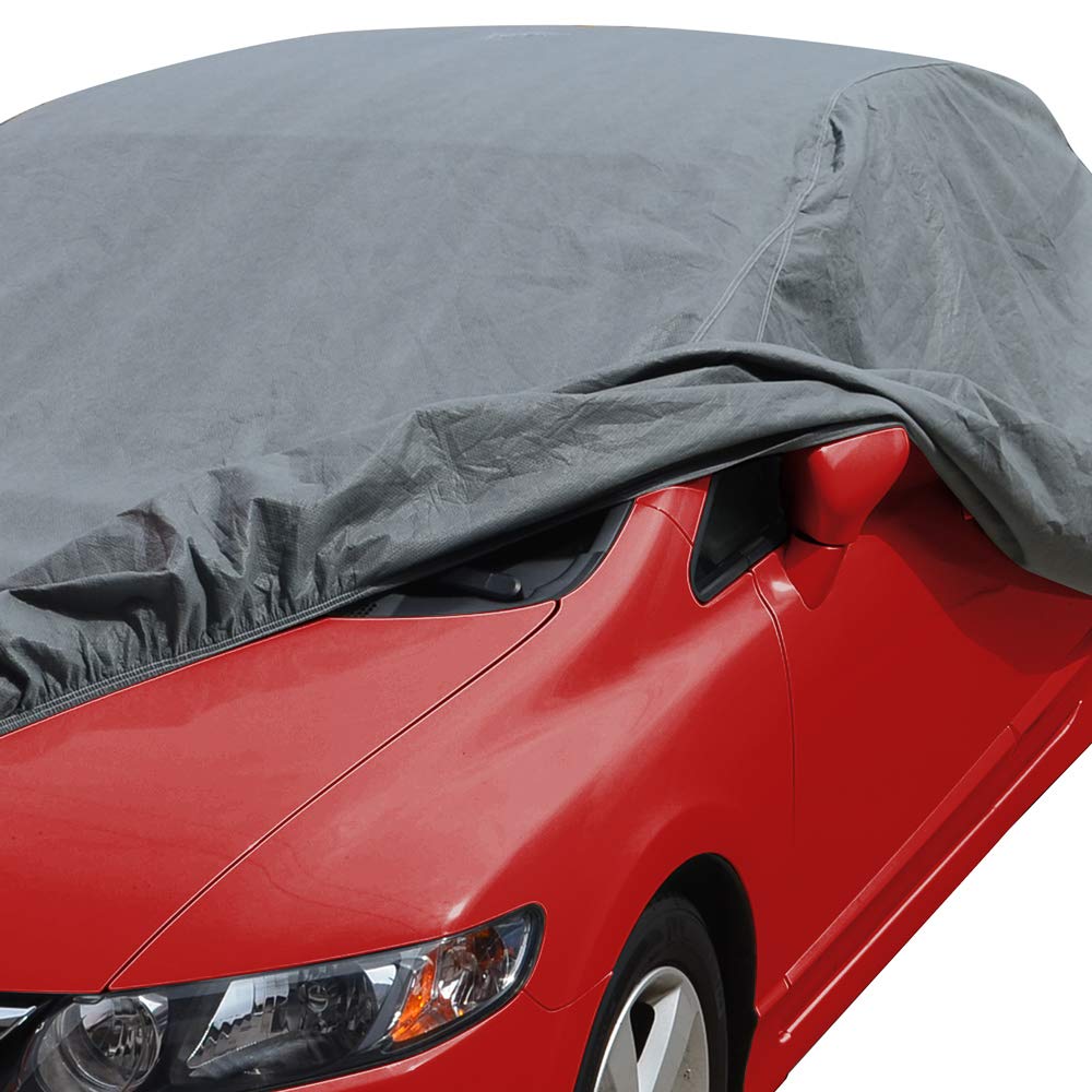 Motor Trend 4-Layer 4-Season Waterproof Car Cover All Weather Water-proof Outdoor UV Protection for Heavy Duty Use Full Cover for Cars Up to 210"