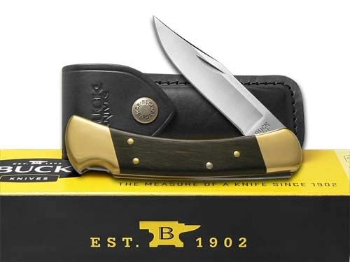 Buck 110 Folding Hunter Wooden Pocket Knife Knives