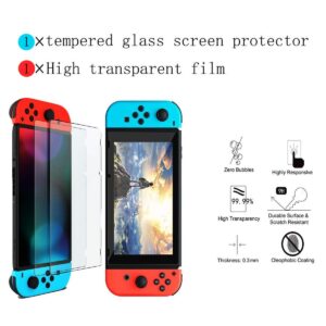 Taifond The Dazzling Galaxy Decals Stickers Set Faceplate Skin +2Pcs Screen Protector for Nintendo for Switch Console & Joy-Con Controller & Dock Protection Kit