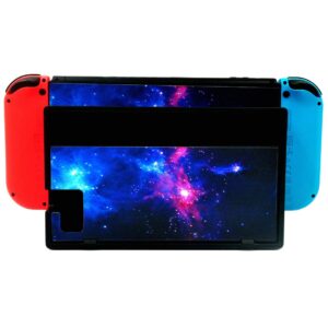 Taifond The Dazzling Galaxy Decals Stickers Set Faceplate Skin +2Pcs Screen Protector for Nintendo for Switch Console & Joy-Con Controller & Dock Protection Kit