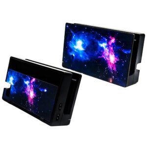 Taifond The Dazzling Galaxy Decals Stickers Set Faceplate Skin +2Pcs Screen Protector for Nintendo for Switch Console & Joy-Con Controller & Dock Protection Kit