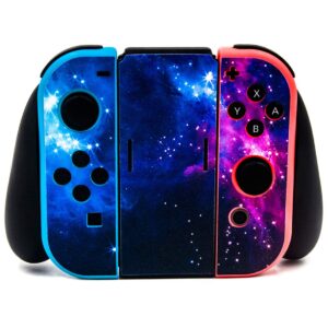 Taifond The Dazzling Galaxy Decals Stickers Set Faceplate Skin +2Pcs Screen Protector for Nintendo for Switch Console & Joy-Con Controller & Dock Protection Kit