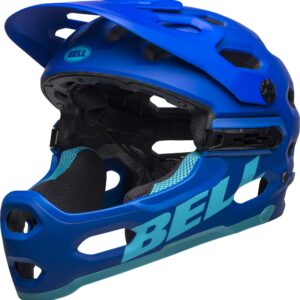 Bell Super 3R MIPS Adult Mountain Bike Helmet - Matte Blue/Bright Blue (2022), Large (58-62 cm)