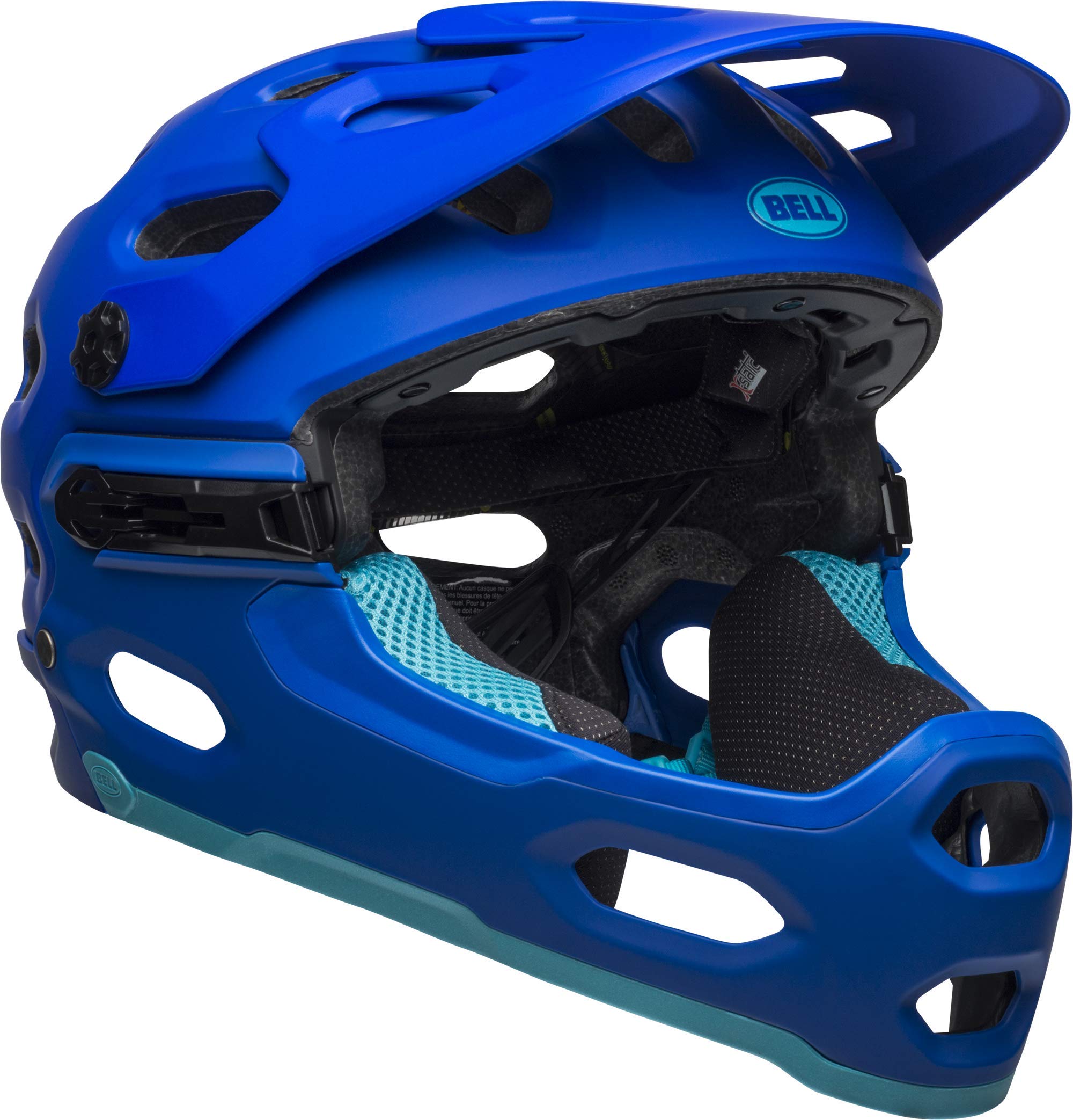 Bell Super 3R MIPS Adult Mountain Bike Helmet - Matte Blue/Bright Blue (2022), Large (58-62 cm)