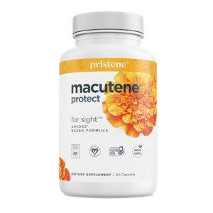 natural eye health vitamins with bilberry zeaxanthin lutein - macular support supplement, formula based on areds2® clinical trials plus carotenoids quercetin egcg - macutene® protect (60 capsules)