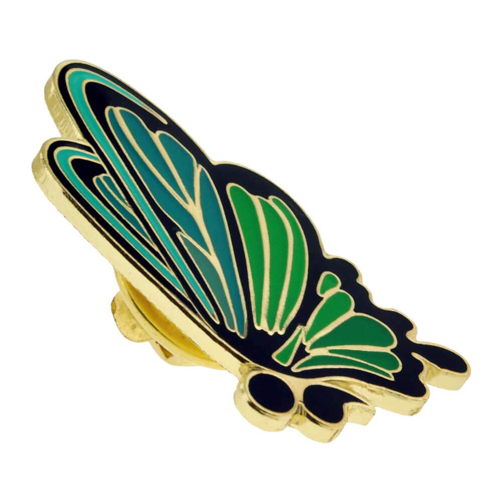 PinMart Green Semicolon Butterfly Mental Health Suicide Awareness Lapel Pin - Support Mental Health Matters with Suicide Awareness Pins for Bags and Nurse Scrubs