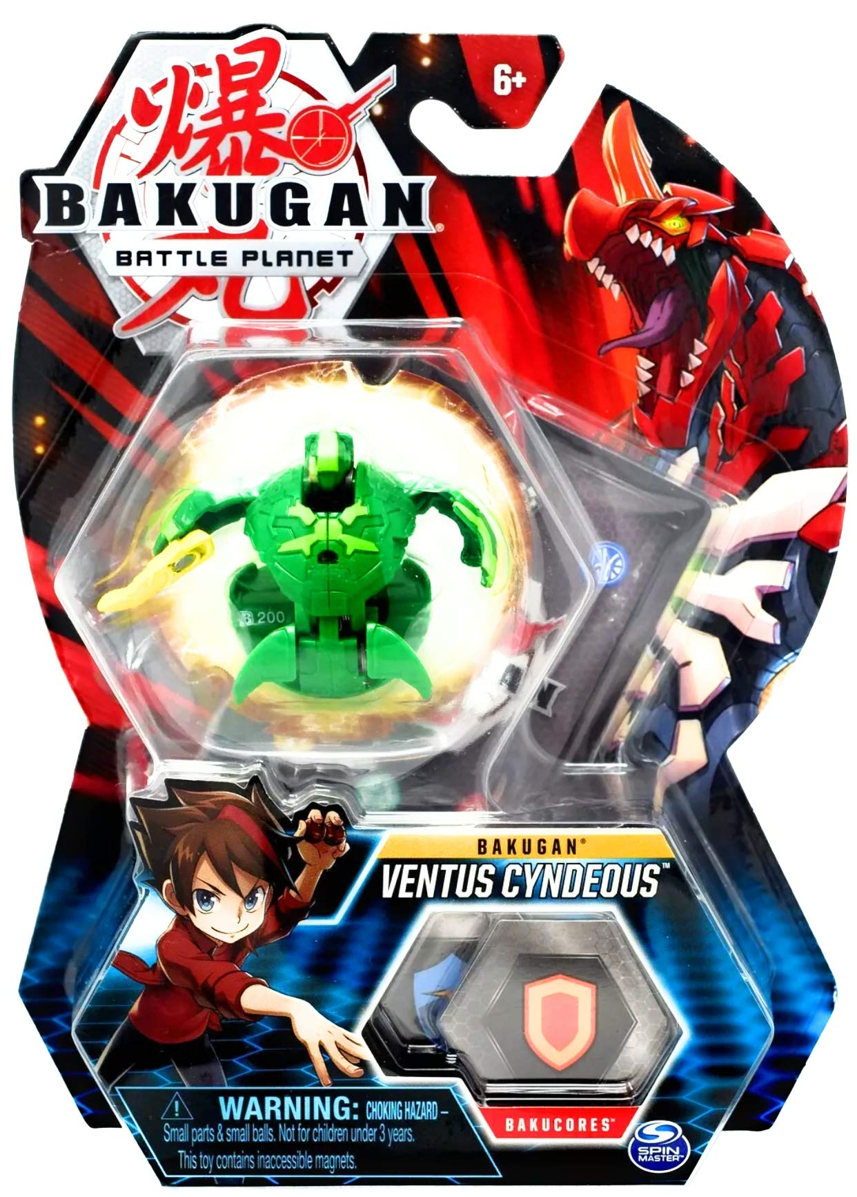 Bakugan, Ventus Cyndeous, 2-inch Tall Collectible Transforming Creature, for Ages 6 and Up