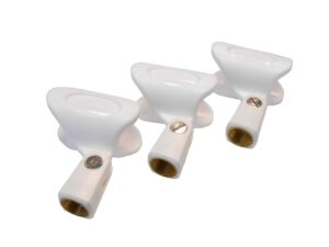 audio2000's s4110 3-pk white wireless microphone holders clips