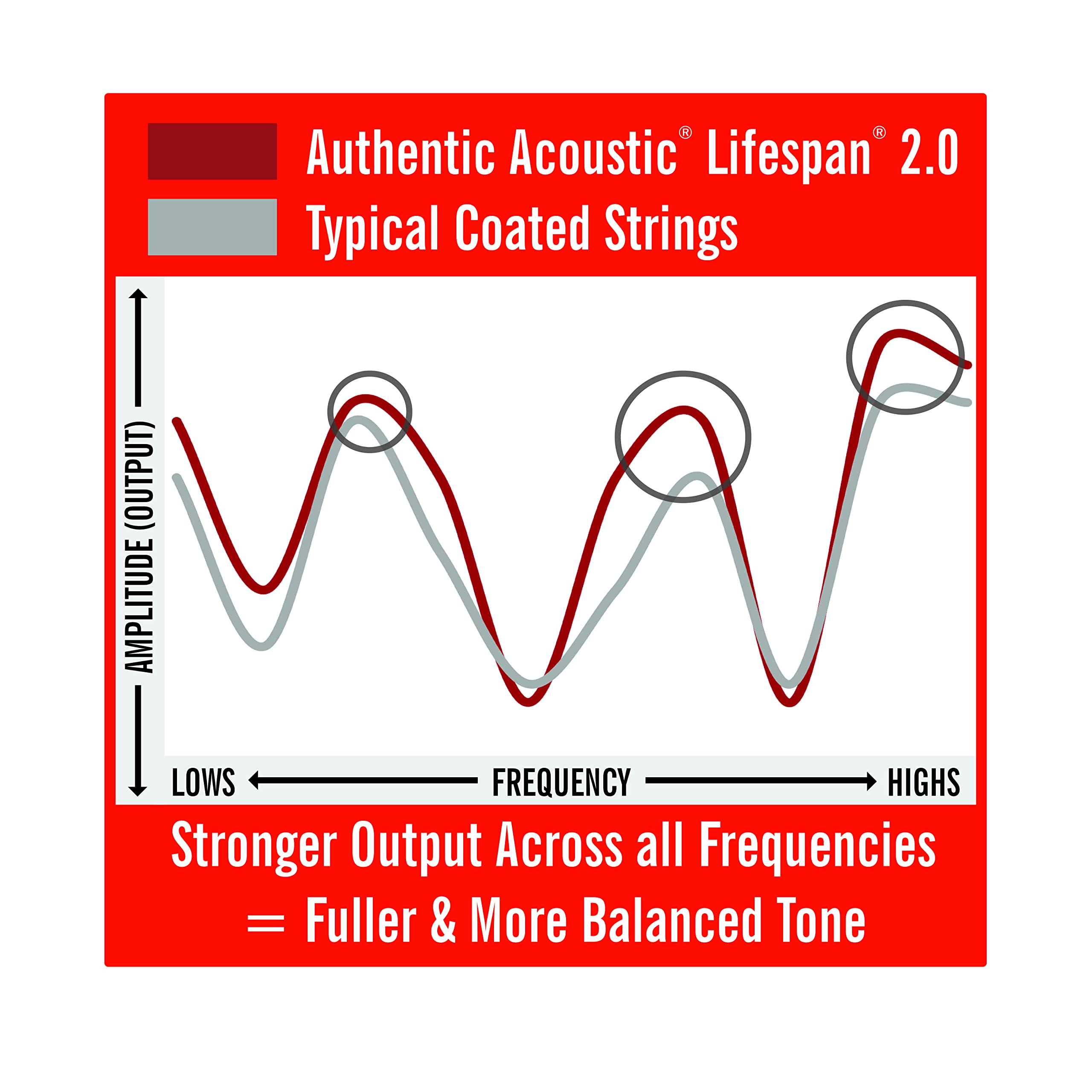 Martin Authentic Acoustic Guitar Strings, Lifespan 2.0 Treated, Custom Light, 80/20 Bronze