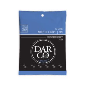 darco acoustic strings, 92/8, 12 string, light