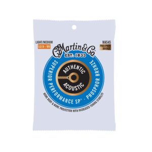 martin authentic acoustic guitar strings, superior performance medium 12.5-55, 92/8 phosphor bronze