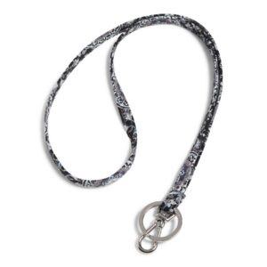 vera bradley women's cotton lanyard, charcoal medallion, one size