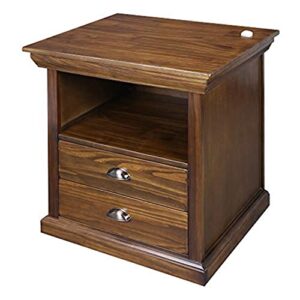 casual home lincoln nightstand compartment, concealment furniture, mocha