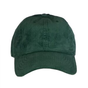 newhattan solid corduroy 100% cotton vintage unisex baseball adjustable polo trucker cap hat (green)