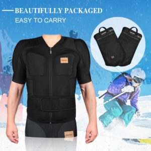 BenKen Men's Women's Professional Anti-Collision Sports Shirts Motorcycle Protective Jacket Full Body Armor Protector Back Protector for Skateboarding Skating Snowboarding Cycling