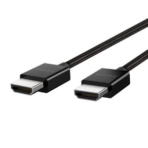 belkin ultra hd hdmi 2.1 cable 3.3ft/1m - 4k ultra high speed hdmi cable, 48gbps hdmi 2.1 braided cord, dolby vision hdr & 8k@60hz capable, compatible w/ playstation, ps4, ps5, xbox series x & more