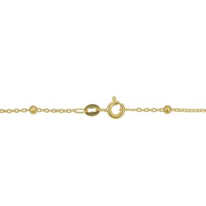 Kooljewelry 14k Yellow Gold Round Beads Station Necklace (24 inch)