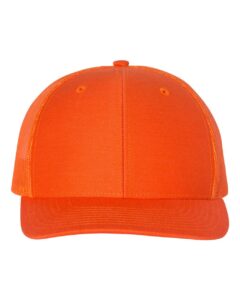 richardson snapback trucker cap adjustable orange