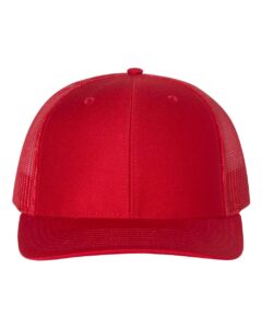 richardson snapback trucker cap adjustable red