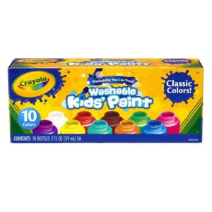 crayola bin541205bn washable kid's watercolor paint, 10 bottles per pack, 3 packs