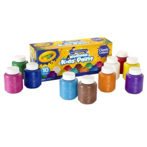 Crayola BIN541205BN Washable Kid's Watercolor Paint, 10 Bottles Per Pack, 3 Packs