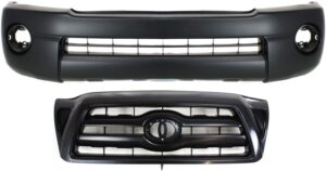 garage-pro bumper cover kit compatible with 2005-2010 toyota tacoma textured, 2-pc kit with grille front