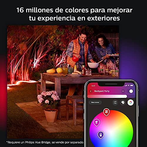 Philips Hue White & Color Ambiance Outdoor LightStrip 2m/7ft (Requires Hue Hub, Works with Amazon Alexa, Apple HomeKit, and Google Assistant)