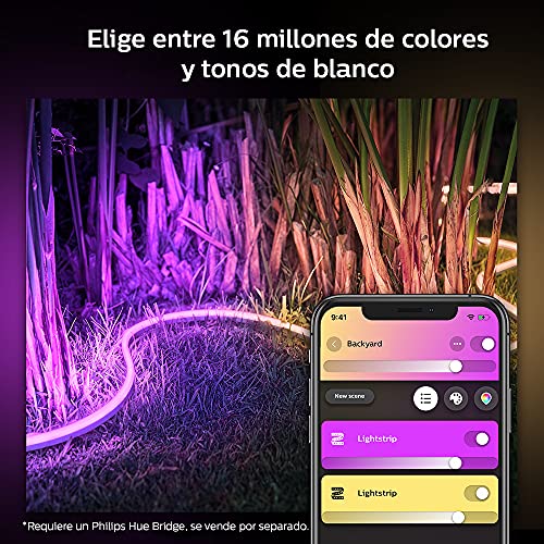 Philips Hue White & Color Ambiance Outdoor LightStrip 2m/7ft (Requires Hue Hub, Works with Amazon Alexa, Apple HomeKit, and Google Assistant)