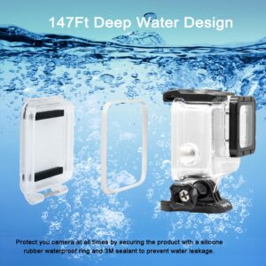 Suptig Case Housing Waterproof Case for Gopro Hero 7 Black Gopro Hero 5 Gopro Hero 6 Gopro Hero 2018 Action Camera Waterproof 147ft(45Meters)