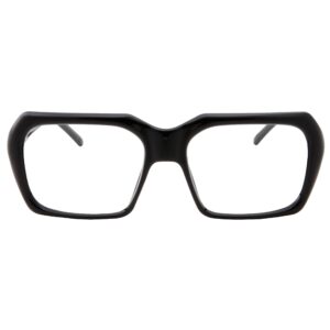 grinderPUNCH XL Oversized Black Nerd Clear Glasses - Men and Women - Square Costume (Black)