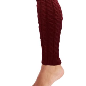 Leg Warmers for Women, 6 Pairs Knee High Cable Knit Warm Thermal Acrylic Winter Sleeve