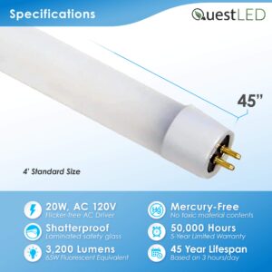 LED T5 Ballast Bypass Tube Light (30 PACK) Shatterproof; 120-277V; 24W; 3200 Lumens=160lms/w; Rewire direct to AC power single sided connection; 50,000 Life Hours; 5 Year Warranty; UL & DLC Listed