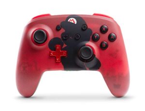 powera enhanced wireless controller for nintendo switch - mario silhouette