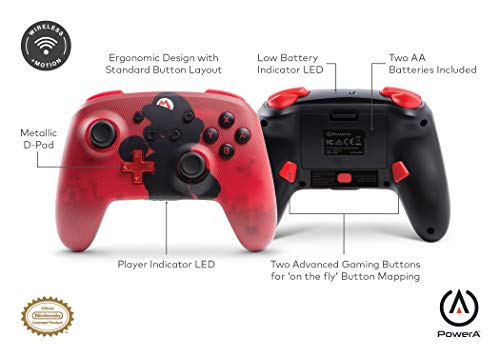 PowerA Enhanced Wireless Controller for Nintendo Switch - Mario Silhouette