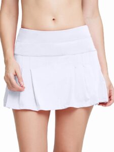 white tennis skirt women athletic skort golf skirts with shorts pleated y2k skirt running skort skirts for women white mini skirt