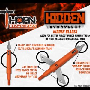 Thorn Archery Broadhead 2 Blade 100 gr. 3 pk., Orange