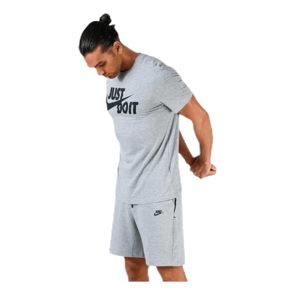 Nike Men's Sportswear Tee Just Do It Swoosh, Dark Grey Heather/Black, 3X-Large