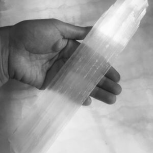 Selenite Crystal Stick by CuartoAstral 7-8.5" long 1-2" wide white healing stone strong protection power │ Selenite Crystal packaged ready for gift │ Selenite Stick charging plate for other crystals